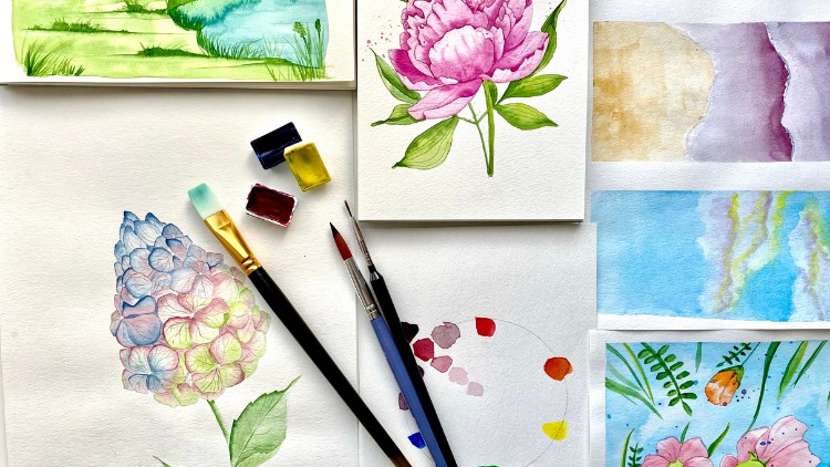 Simple Watercolor for Beginners - Free Courses with Certificates!