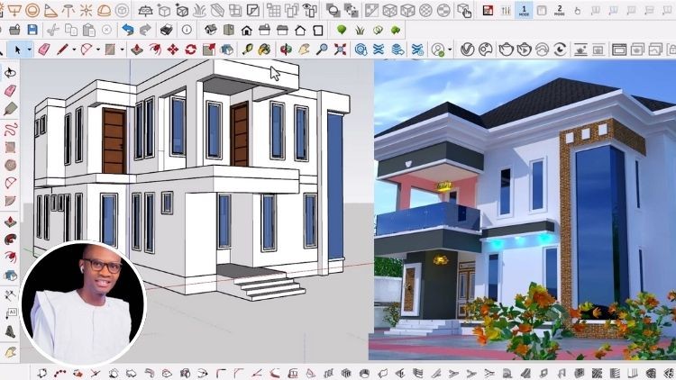 Learn 5Bedroom Duplex from basic to advance SketchUp Pro - Free Courses ...